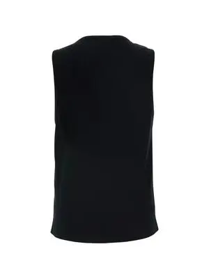 Maison Kitsuné Logo Ribbed Sleeveless Top