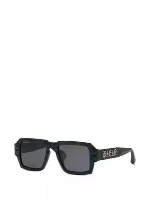 Philipp Plein Matrix Diamond-cut Sunglasses
