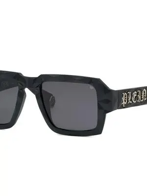 Philipp Plein Matrix Diamond-cut Sunglasses