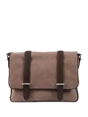 ORTIGNI Buckle-fastening Leather Shoulder Bag - Brown