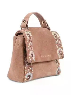 Orciani Floral-embroidered Shoulder Bag