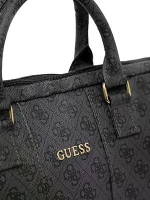 Guess Monogram Laptop Bag With Top Handle