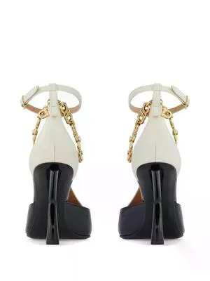 FERRAGAMO S-shaped Heel Pumps With Gancini Chain
