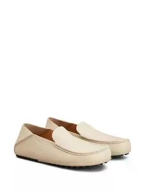 TOD'S Pebble-grain Loafers - Neutrals