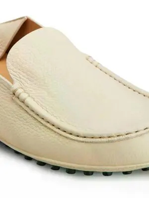 TOD'S Pebble-grain Loafers - Neutrals