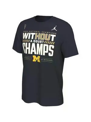 Nike Michigan Wolverines 2023 National Champions Locker Room T-shirt - Blue