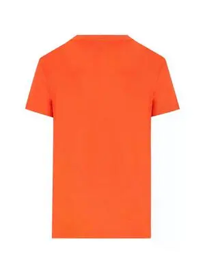 Max Mara Chest-pocket Embroidered Logo T-shirt - Orange