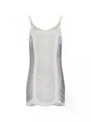 Elisabetta Franchi Fringed Strap Mini Dress - White