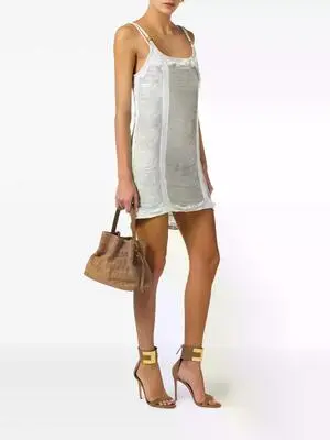 Elisabetta Franchi Fringed Strap Mini Dress