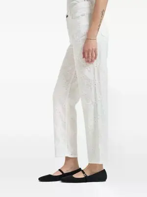 Liu Jo Embroidered Trousers - White