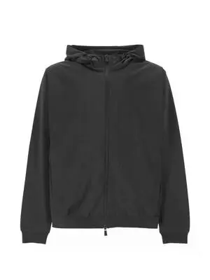 Herno Hooded Zip-up Jacket - Black