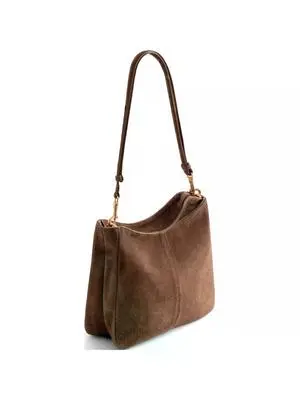 YU MEI Joan Suede Shoulder Bag - Brown
