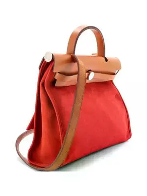 Hermès Herbag Zip Leather And Toile 31 Shoulder Bag