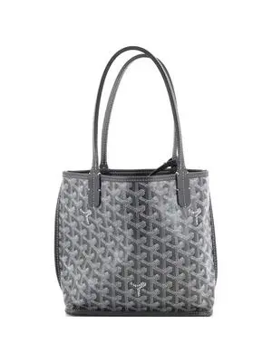 Goyard Anjou Reversible Mini Tote Coated Canvas Satchel - Grey