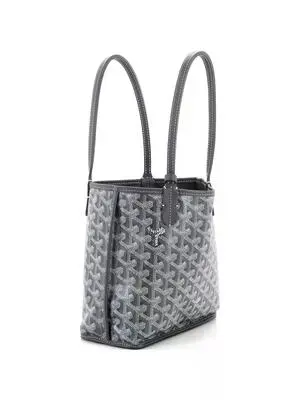 Goyard Anjou Reversible Mini Tote Coated Canvas Satchel - Grey