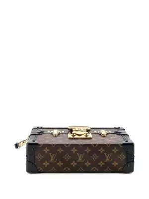 LOUIS VUITTON Petite Malle Handbag Monogram Canvas - Brown