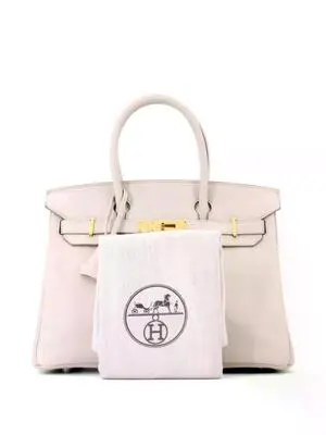 Hermès Birkin Handbag Light Togo With Gold Hardware 30 Tote Bag