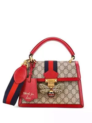 Gucci Queen Margaret Gg Coated Canvas Small Satchel - Brown