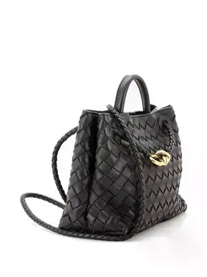 Bottega Veneta Andiamo Top Handle Intrecciato Nappa Small Satchel - Brown
