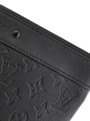 LOUIS VUITTON Pochette To-go Monogram Shadow Leather Clutch