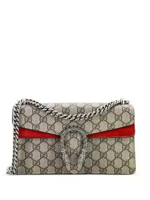 Gucci Dionysus Gg Coated Canvas Small Shoulder Bag With Crystal Embellished Metal