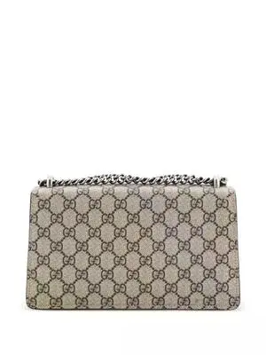 Gucci Dionysus Gg Coated Canvas Small Shoulder Bag With Crystal Embellished Metal