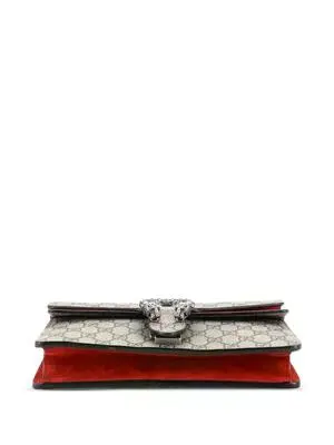 Gucci Dionysus Gg Coated Canvas Small Shoulder Bag With Crystal Embellished Metal
