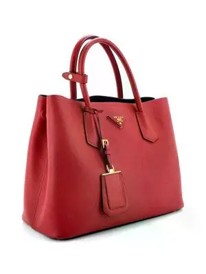 Prada Cuir Double Saffiano Leather Medium Tote