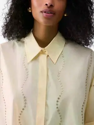 Liu Jo Embellished Poplin Shirt - Yellow