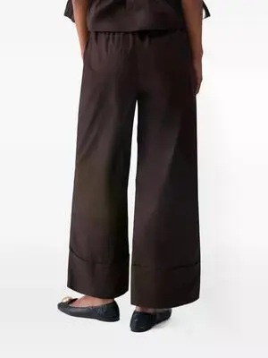 Liu Jo Logo-plaque Flared Trousers - Brown