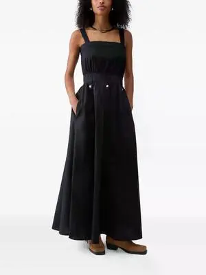 Liu Jo Long Poplin Dress With Wide Straps And Belt