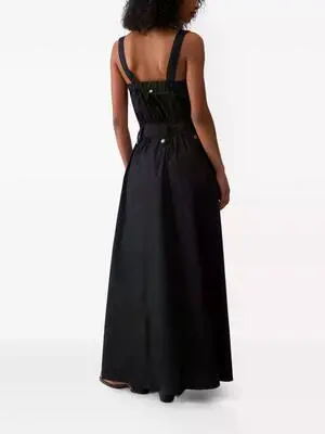 Liu Jo Long Poplin Dress With Wide Straps And Belt