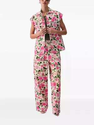 Liu Jo Floral-print Gilet - Neutrals