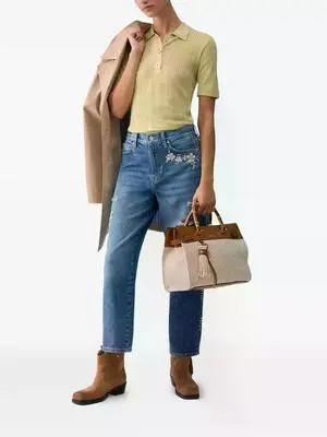 Liu Jo Floral-embroidered Jeans