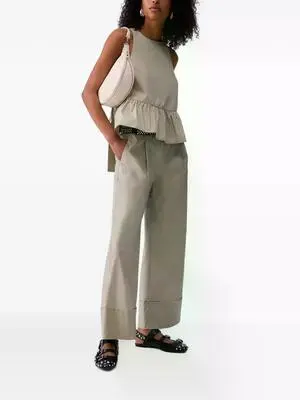 Liu Jo Logo-plaque Flared Trousers - Grey