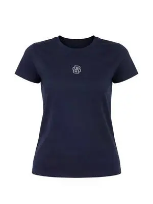 BOSS Logo-detail T-shirt - Blue