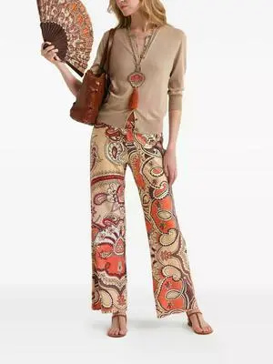 Malìparmi Paisley Patterned Trousers - Neutrals