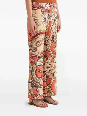 Malìparmi Paisley Patterned Trousers - Neutrals