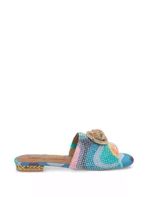 Kurt Geiger Chelsea Crystal-embellished Logo Sandals - Blue