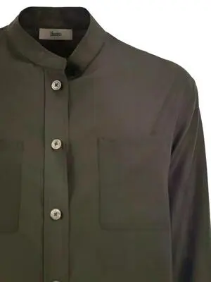Herno Chest-pocket Mandarin-collar Shirt - Green