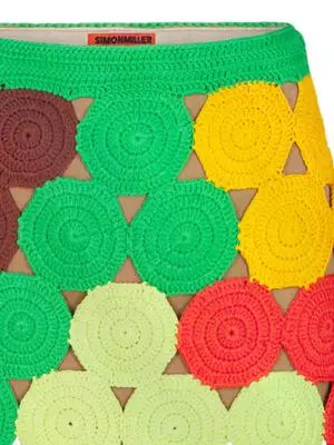SIMONMILLER Crochet Mini Skirt - Green