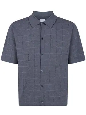 Paul Smith Knitted Short Sleeves Shirt - Blue