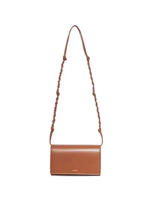 JIL SANDER "tangle" Crossbody Wallet Brown
