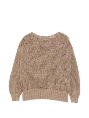 BASE Cotton Blend Sweater - Brown