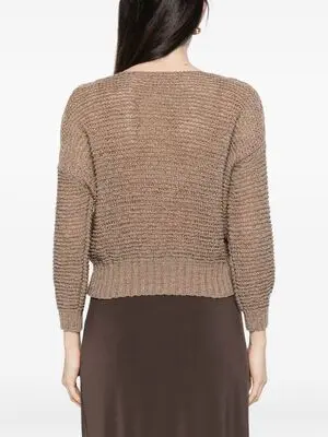BASE Cotton Blend Sweater - Brown