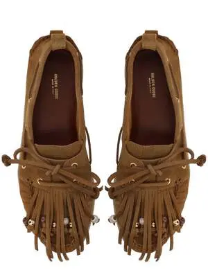 GOLDEN GOOSE Mocassin 'cruise' With Bangs - Brown
