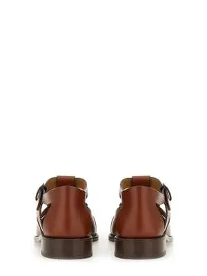 Hereu Leather Gladiator Sandals - Brown