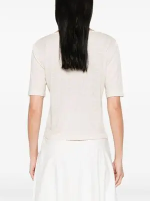 BASE Linen And Cotton Blend Sweater - Beige