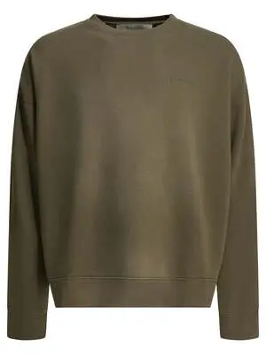 GOLDEN GOOSE Crewneck Sweatshirt With Logo Embroidery - Green