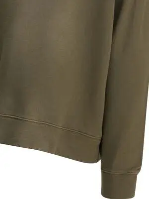 GOLDEN GOOSE Crewneck Sweatshirt With Logo Embroidery - Green